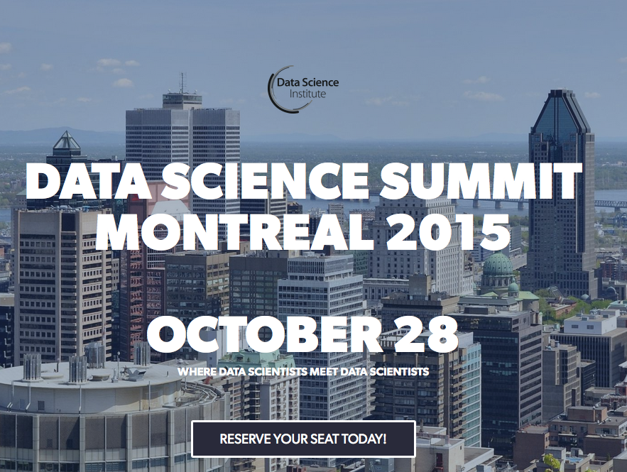 Data Science Summit Montreal 2015 Splash 