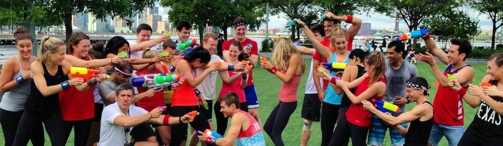 waterside workout with throwback fitness