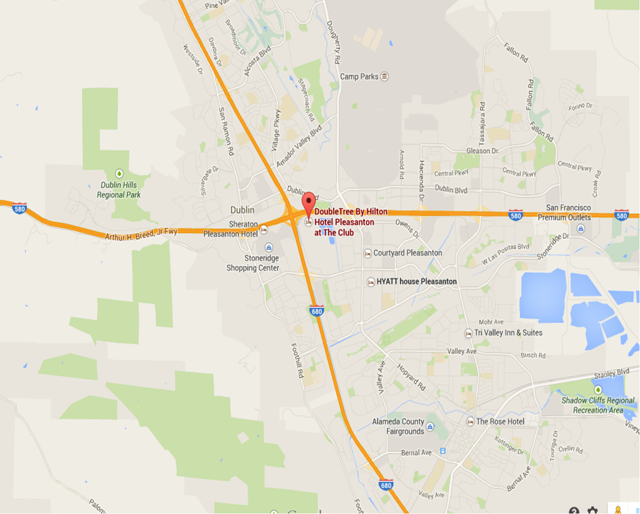 Hilton Hotel California Map