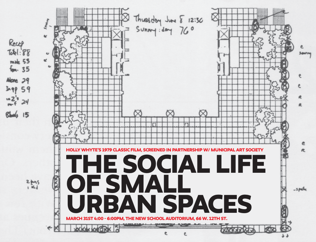 CANCELLED: The Social Life of Small Urban Spaces