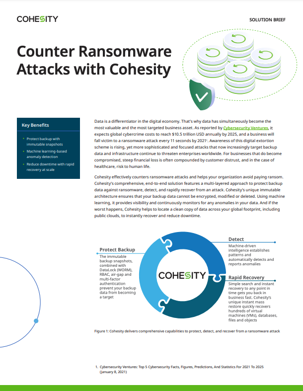 Cohesity & IGS: Data Protection Health Screening