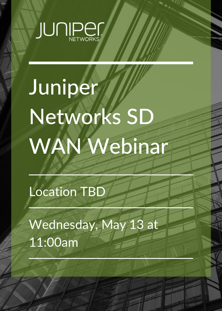 Juniper Networks SD WAN Webinar