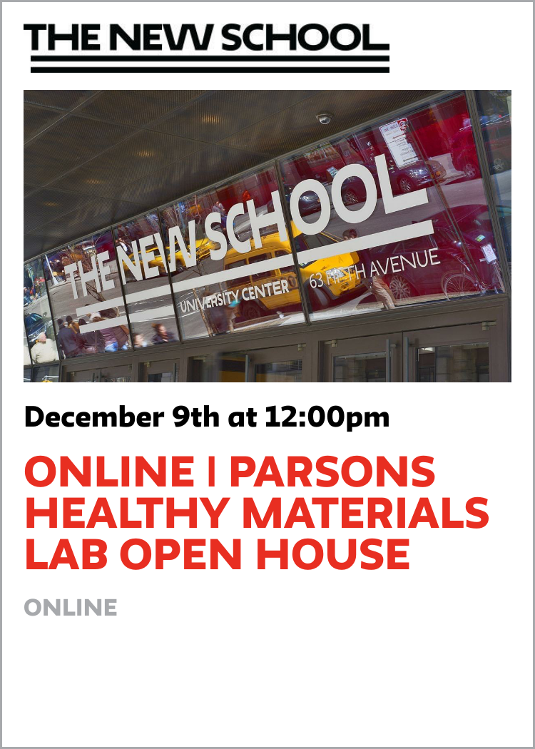ONLINE | Parsons Healthy Materials Lab Open House
