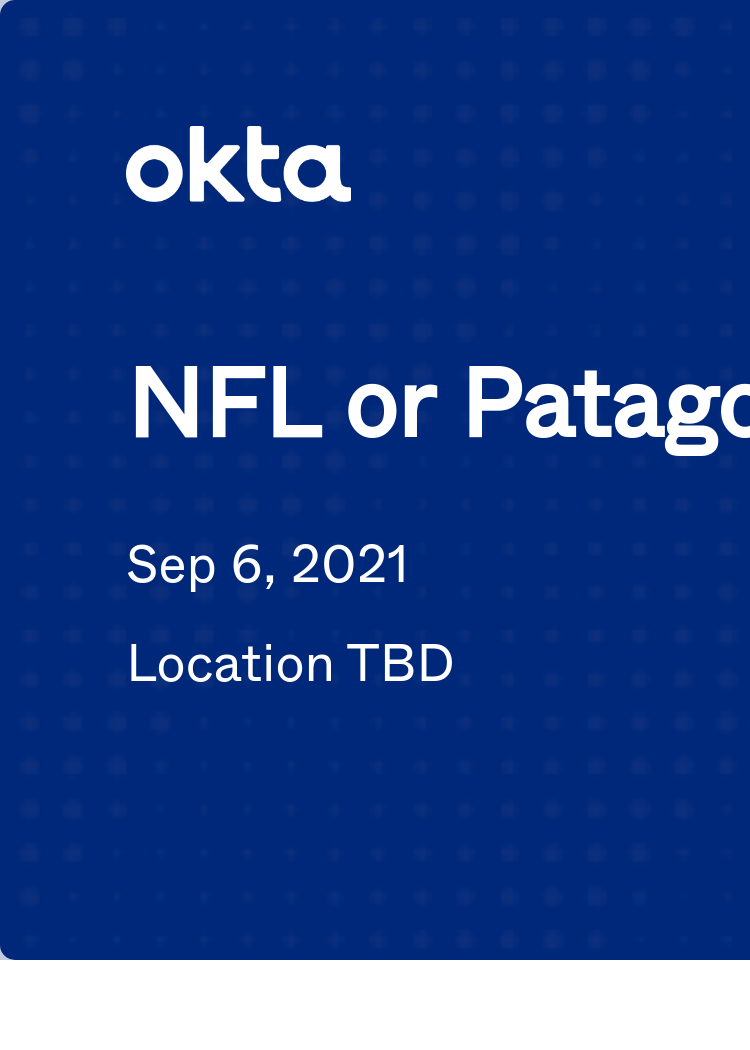 NFL or Patagonia Swag from Okta