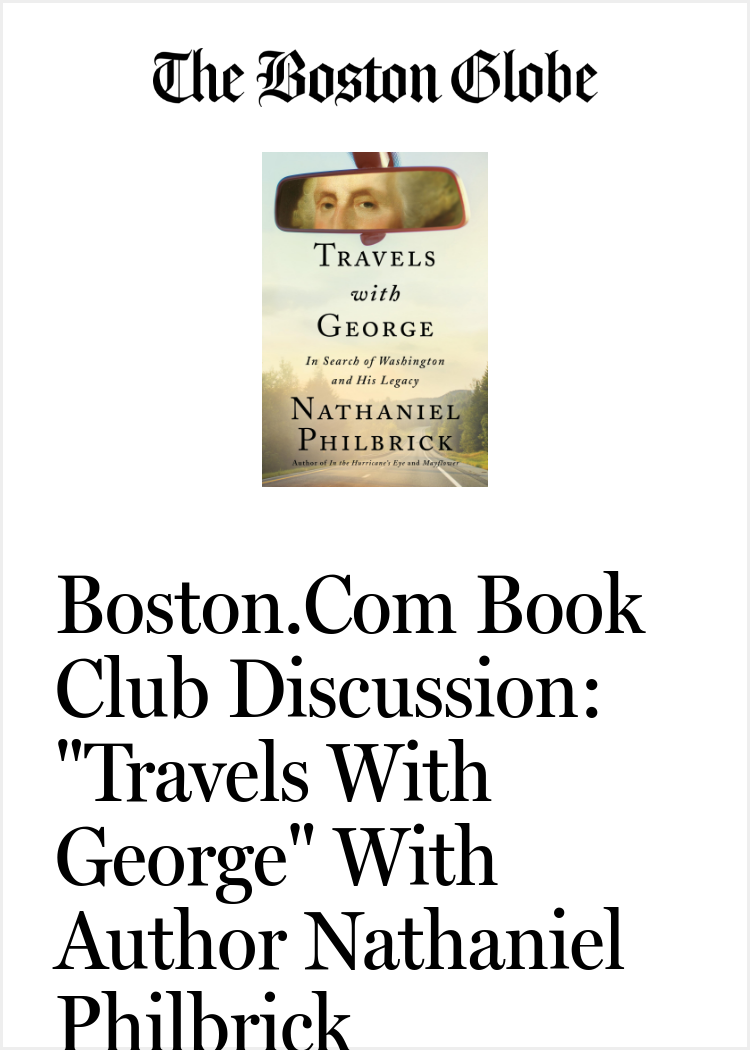 Boston.com Book Club Discussion: "Travels With George" with Author ...