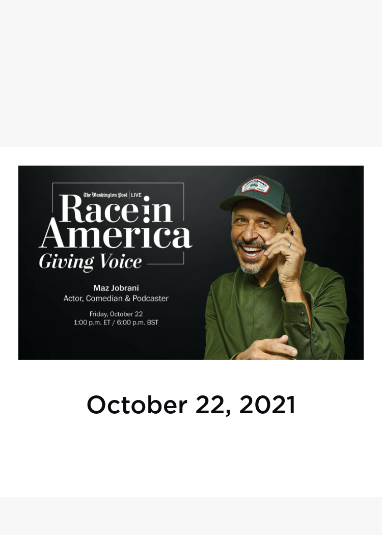 Race in America: Giving Voice with Actor, Comedian & Podcaster Maz Jobrani