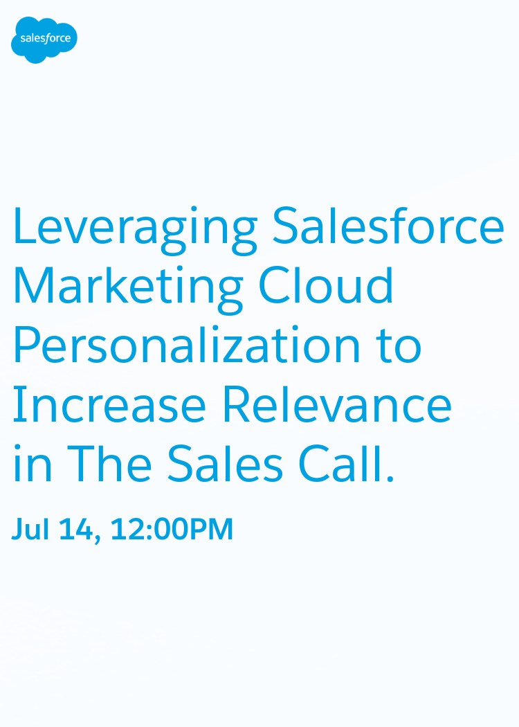 Leveraging Salesforce Marketing Cloud Personalization to Increase ...