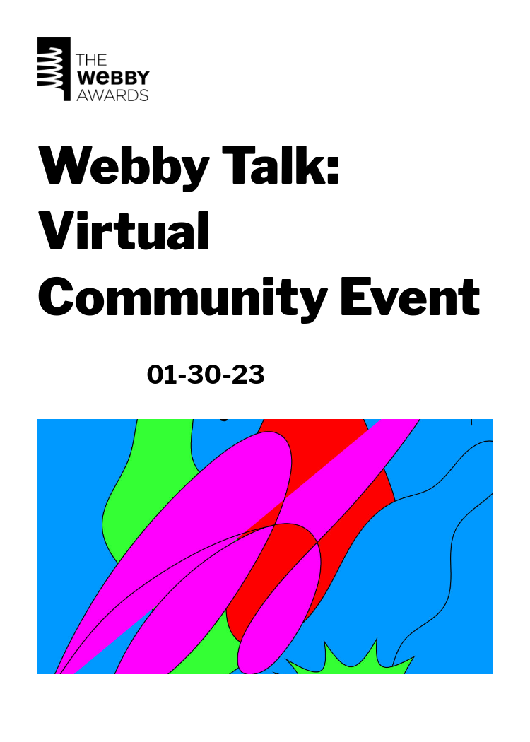 Webby Talk: Virtual Community Event