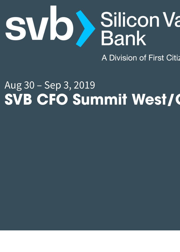 SVB CFO Summit West/Central 2023