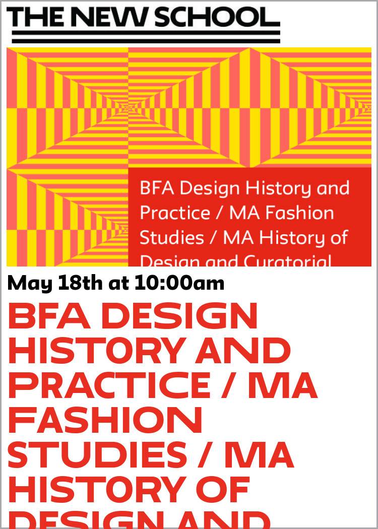 BFA Design History and Practice / MA Fashion Studies / MA History of ...