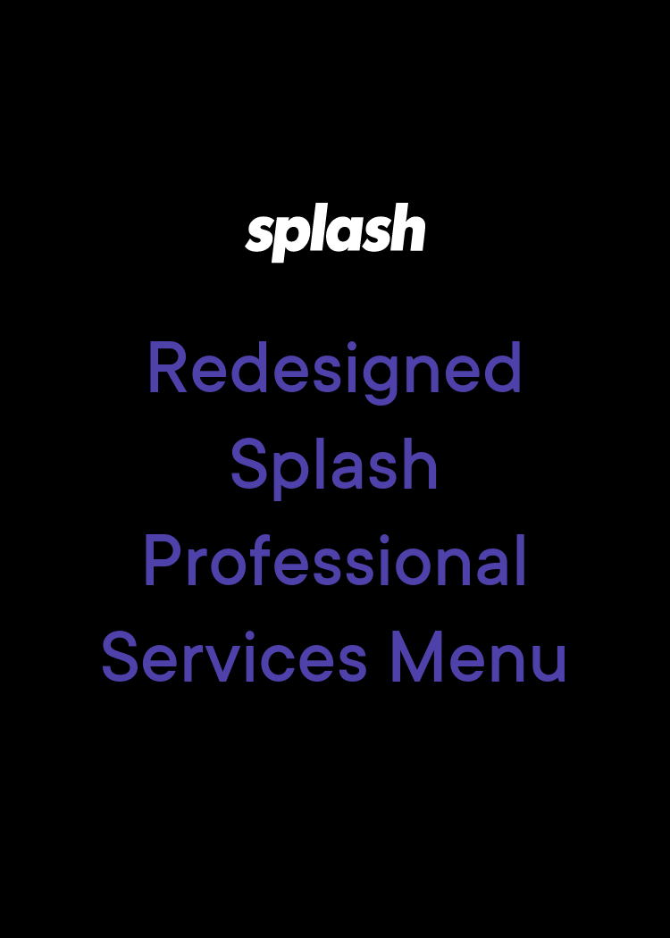 Splash Professional Services Menu