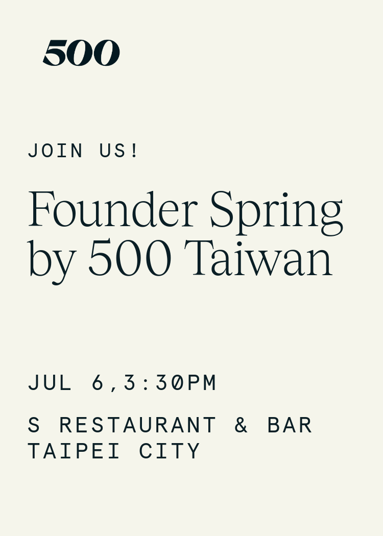 Founder Spring by 500 Taiwan