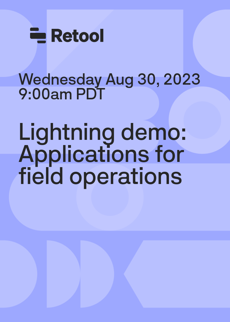 Lightning demo: Applications for field operations