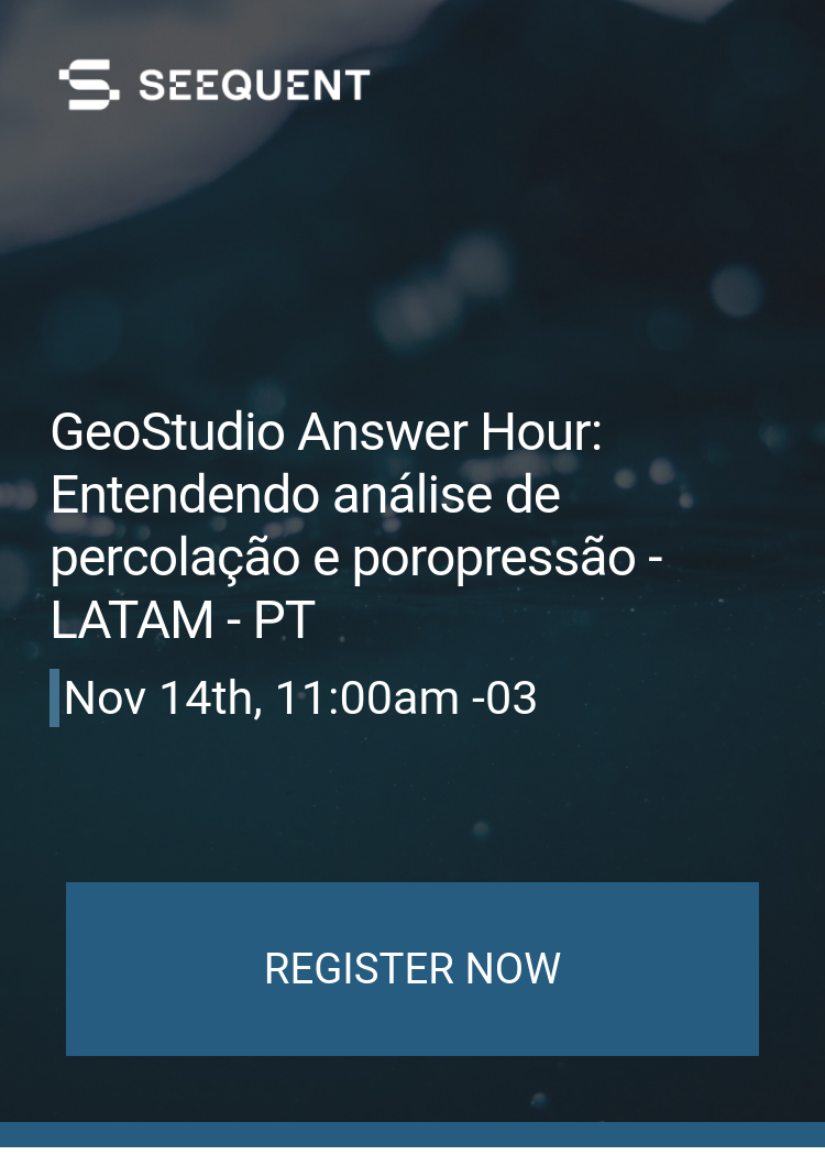 GeoStudio Answer Hour: Entendendo análise de percolação e poropressão ...