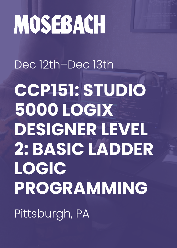 CCP151: Studio 5000 Logix Designer Level 2: Basic Ladder Logic Programming