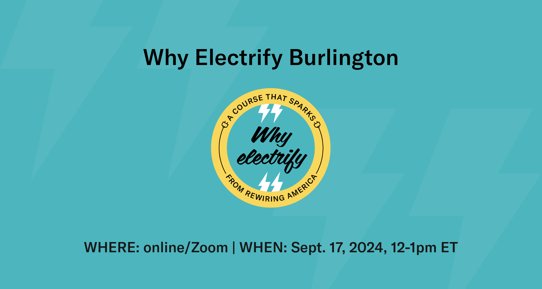 Why Electrify Burlington