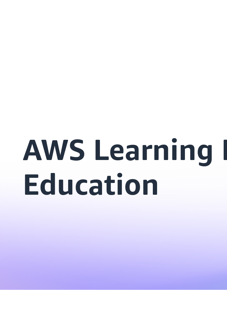 AWS Learning Days State, Local, and Education