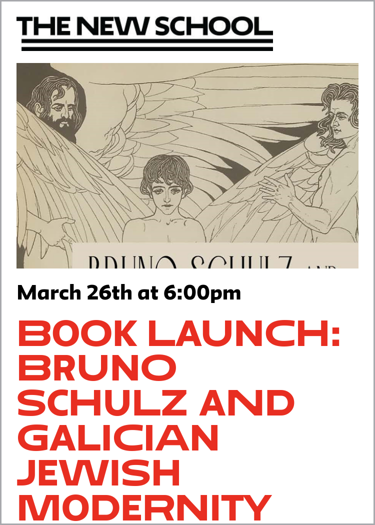 Book Launch: Bruno Schulz and Galician Jewish Modernity