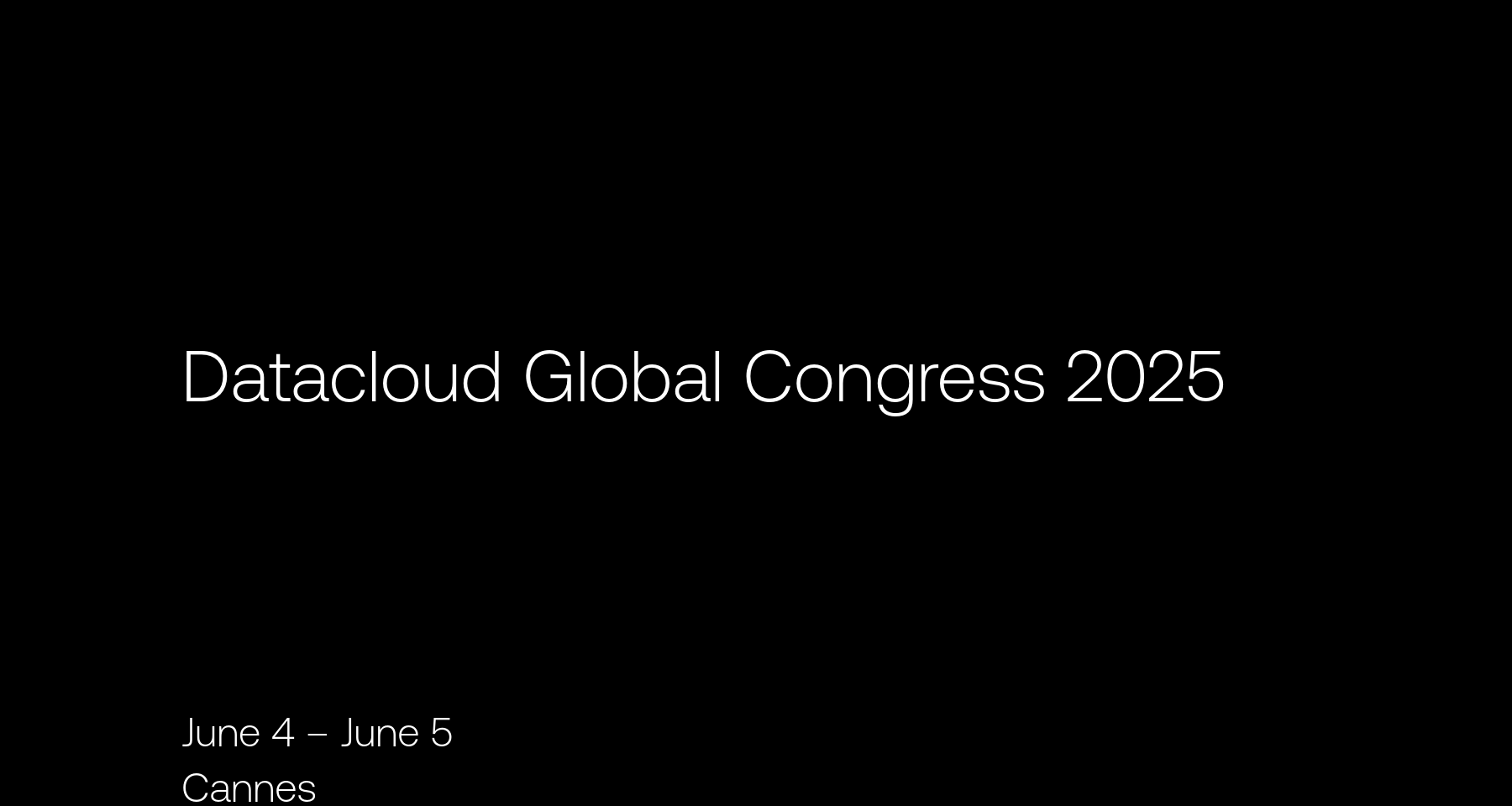 Datacloud Global Congress 2025
