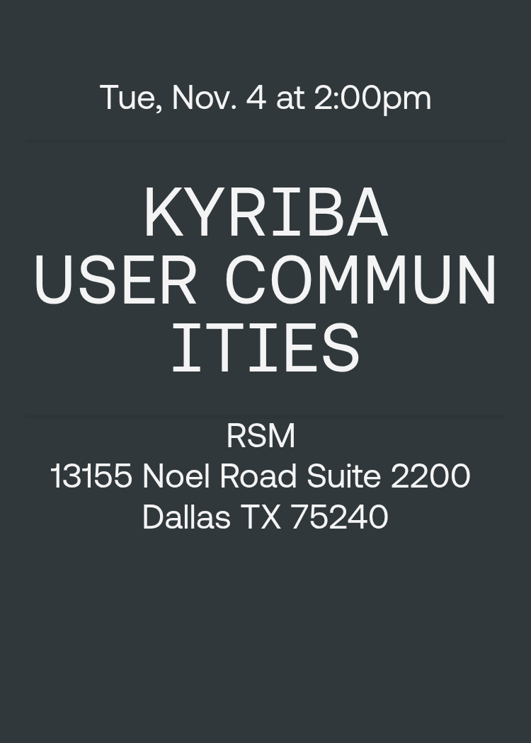Kyriba User Communities
