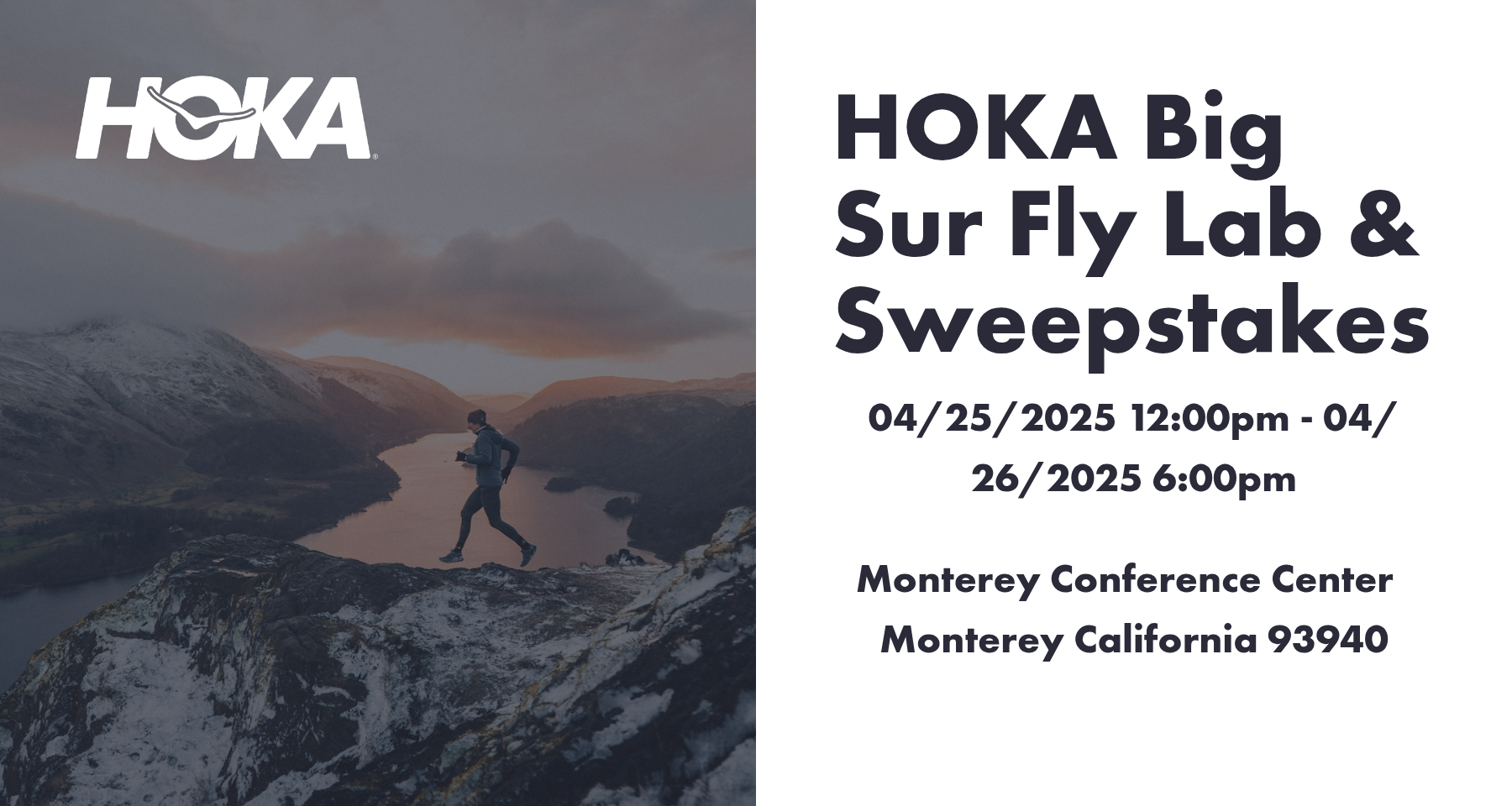 HOKA Big Sur Fly Lab & Sweepstakes