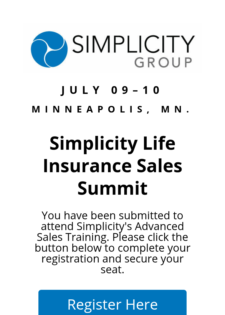 Simplicity Life Insurance Sales Summit
