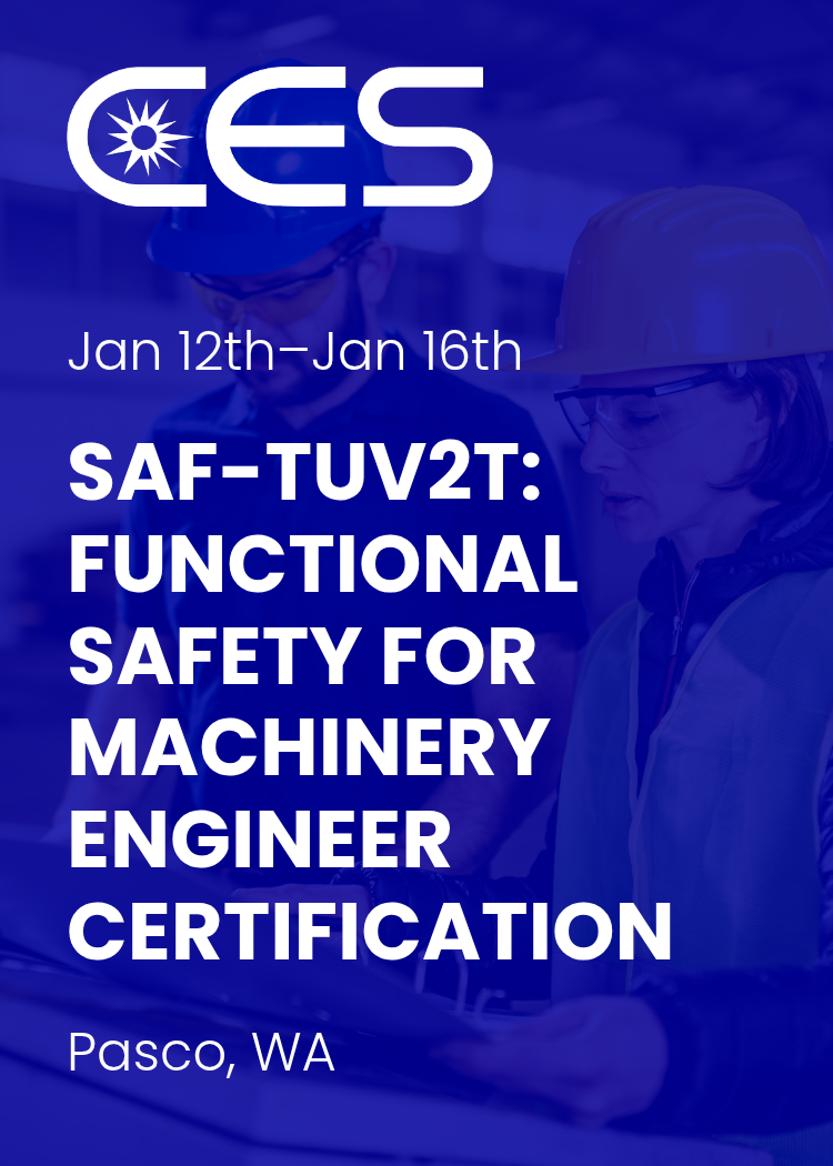 SAF-TUV2T: Functional Safety for Machinery Engineer Certification