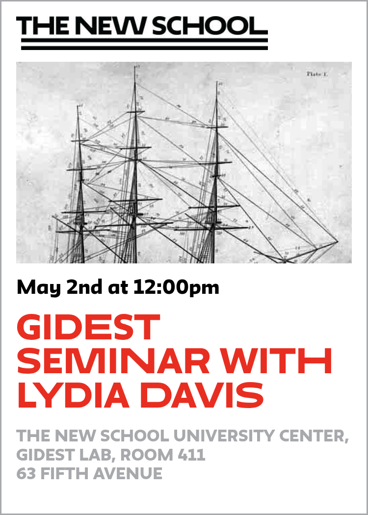 GIDEST Seminar with Lydia Davis