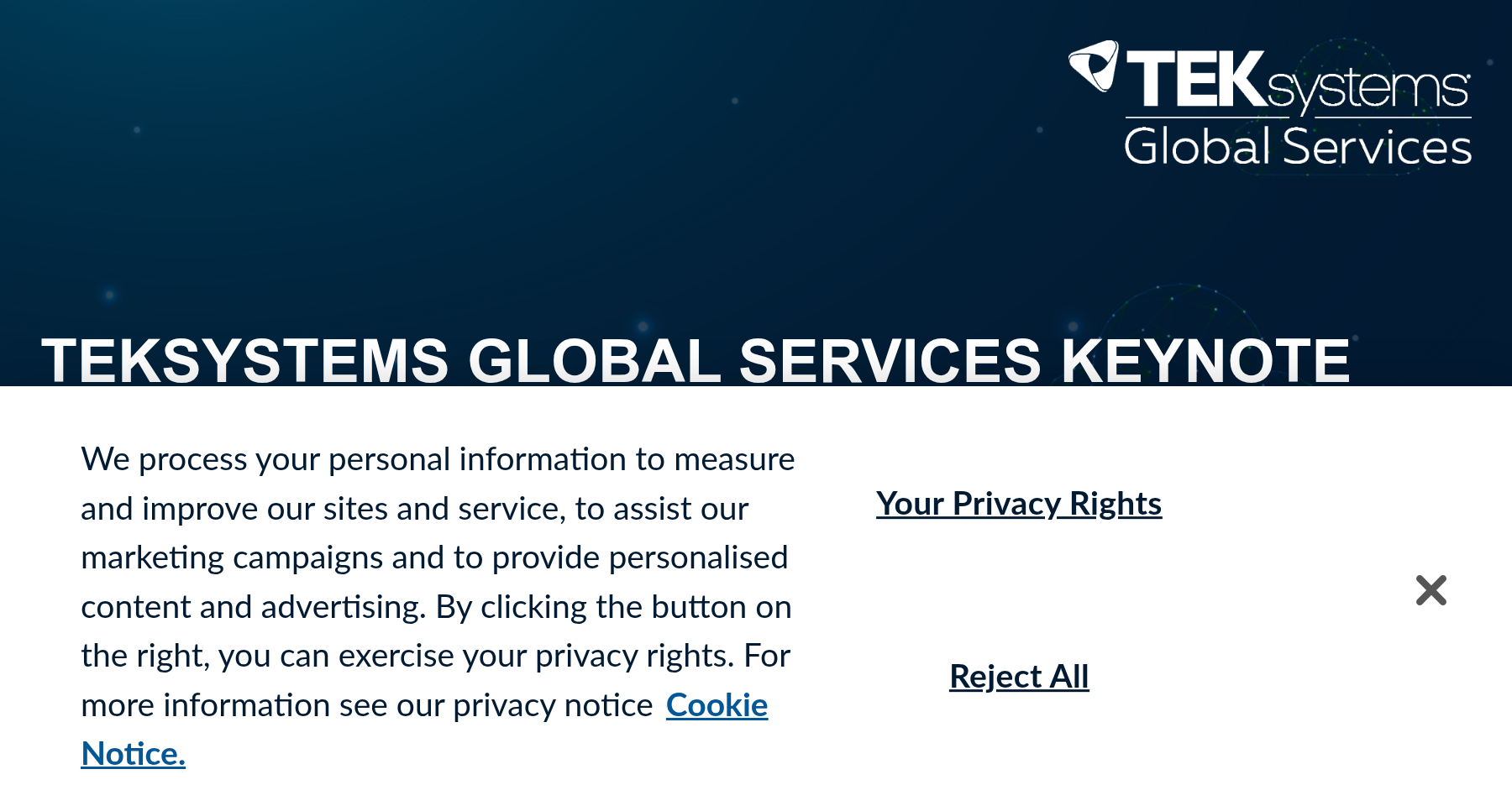 TEKsystems Global Services Keynote Viewing Party