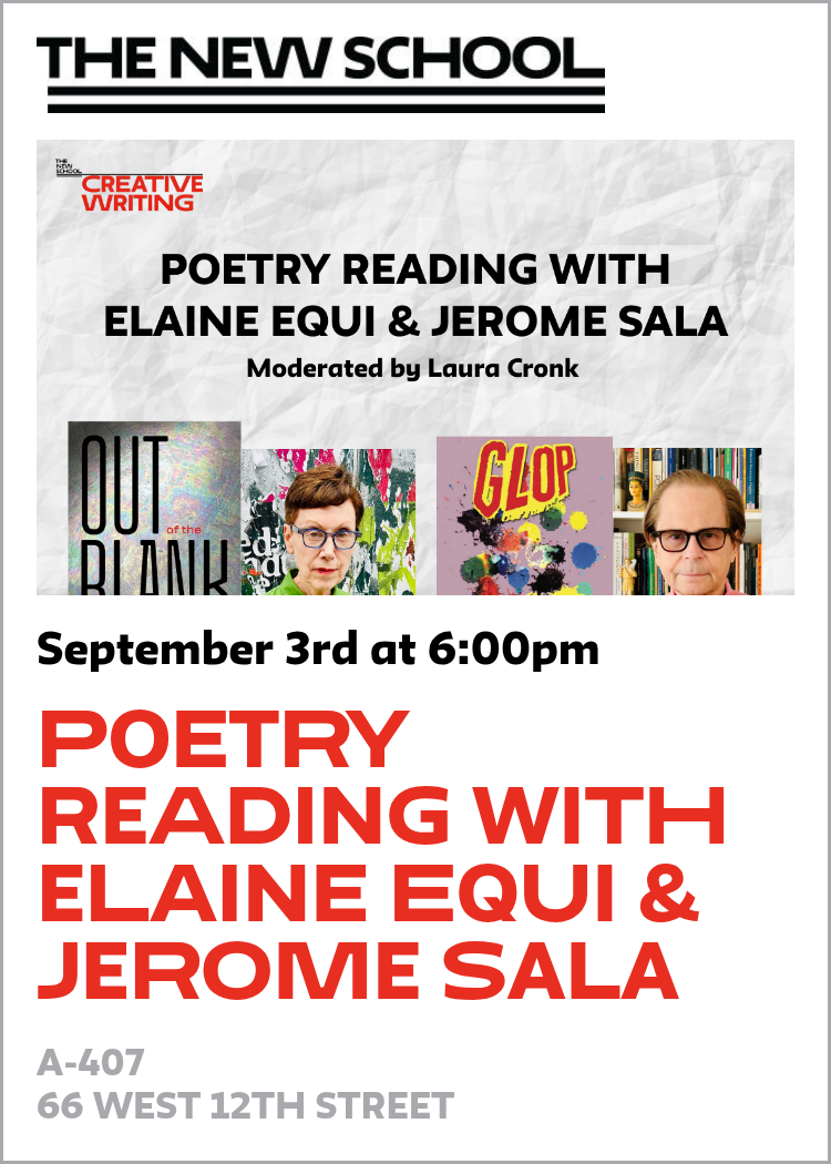 Poetry Reading with Elaine Equi & Jerome Sala