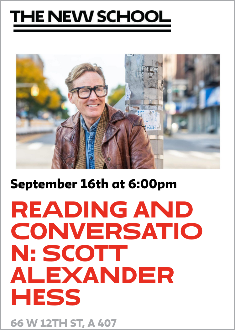 Reading and Conversation: Scott Alexander Hess