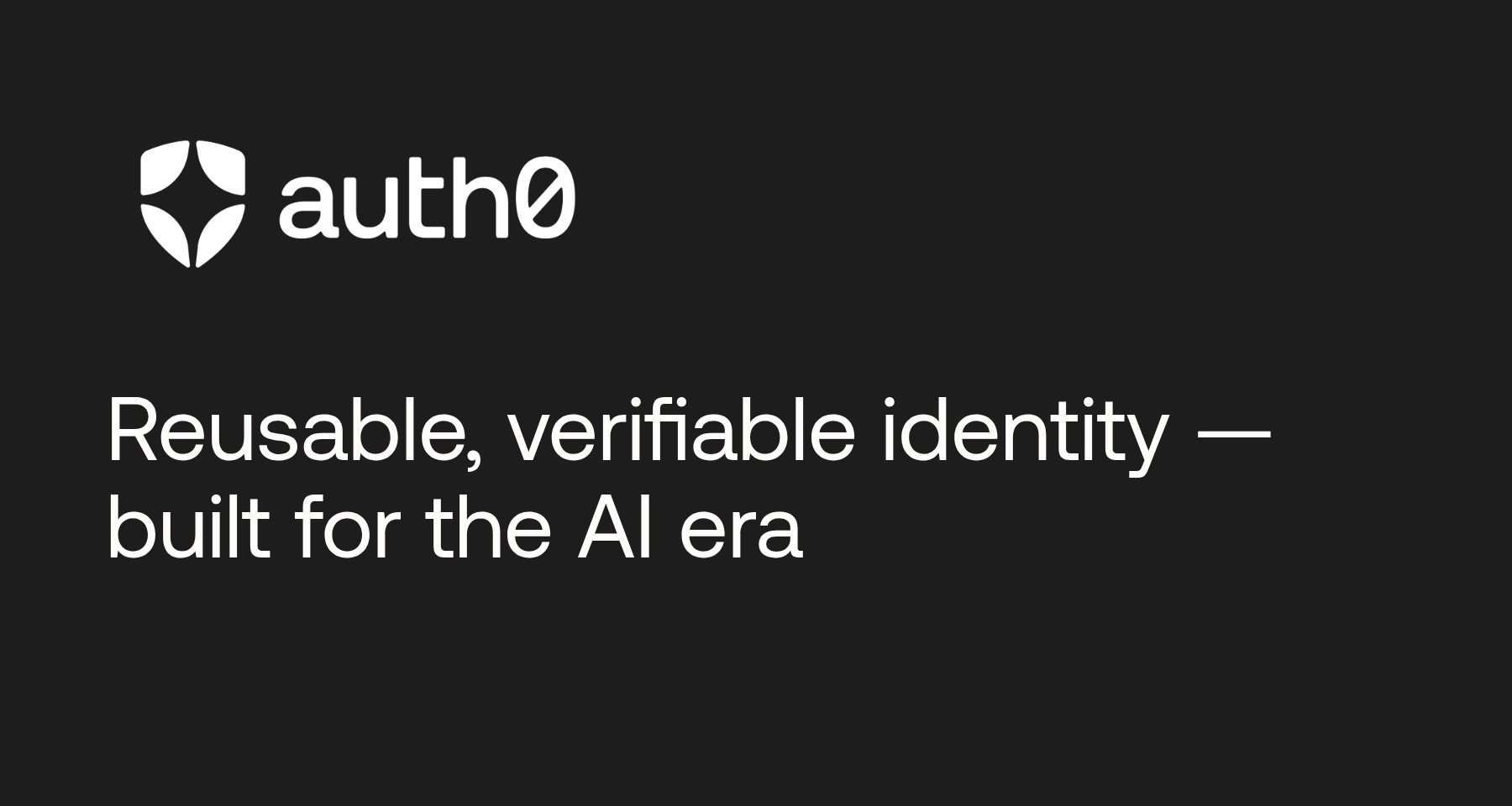Reusable, verifiable identity — built for the AI era
