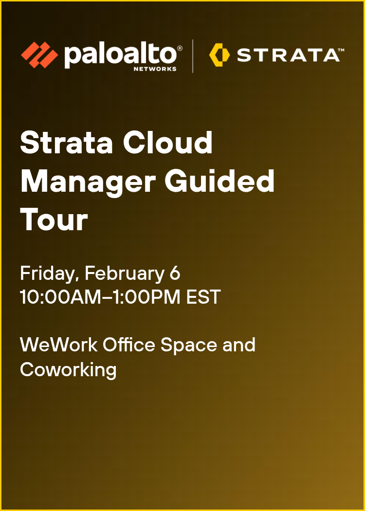 Strata Cloud Manager Guided Tour