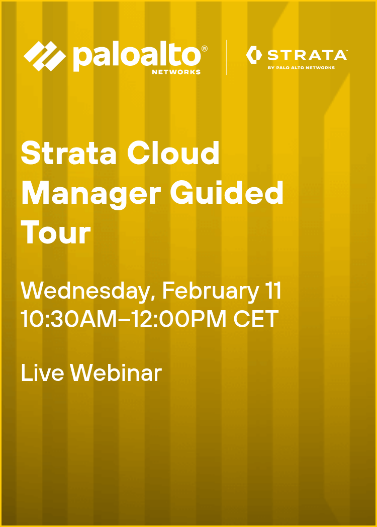 Strata Cloud Manager Guided Tour