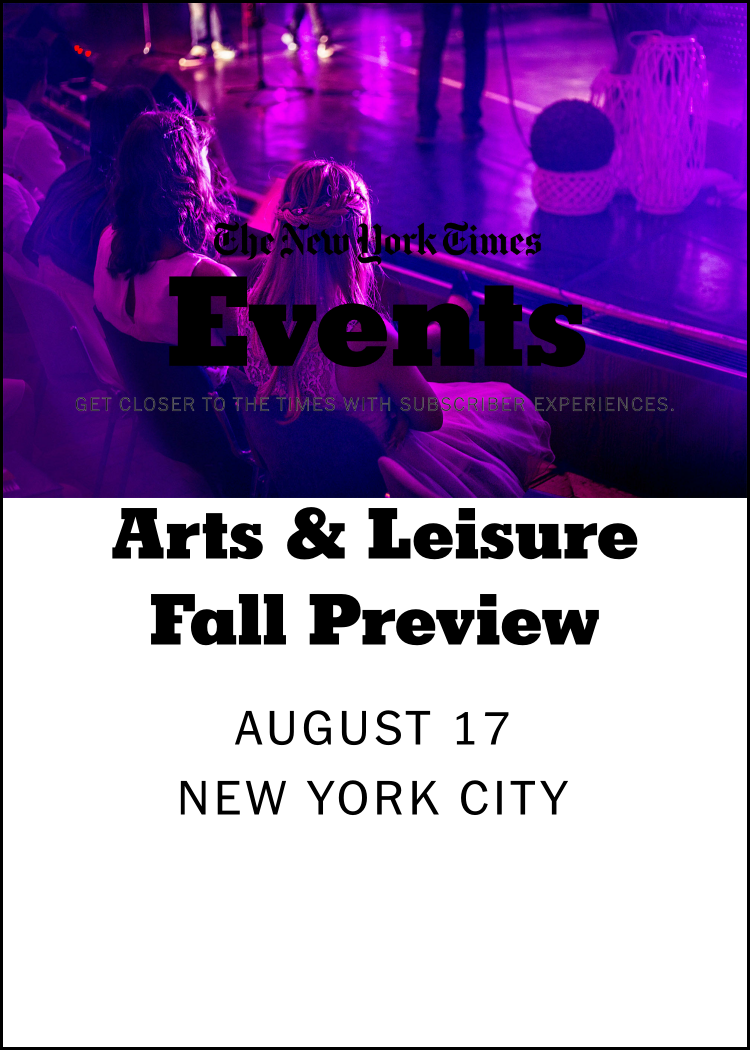 Arts & Leisure Fall Preview