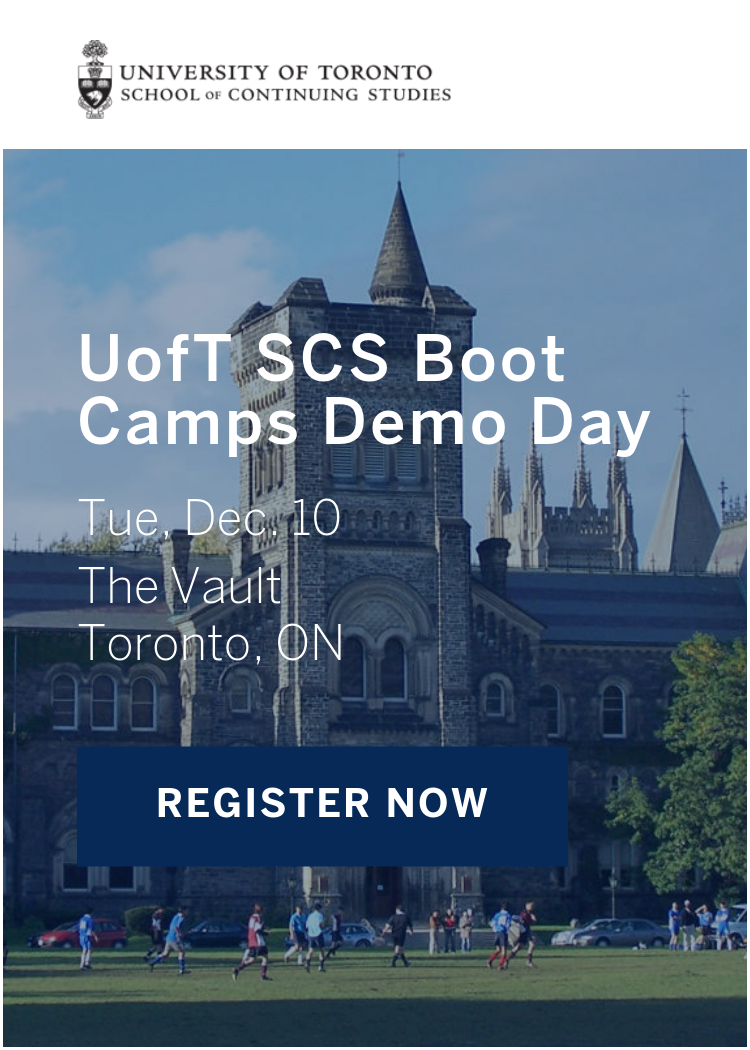 UofT SCS Boot Camps Demo Day